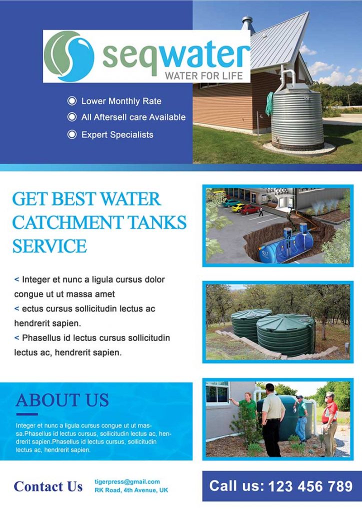 Water Catchment Tanks – Business Flyers