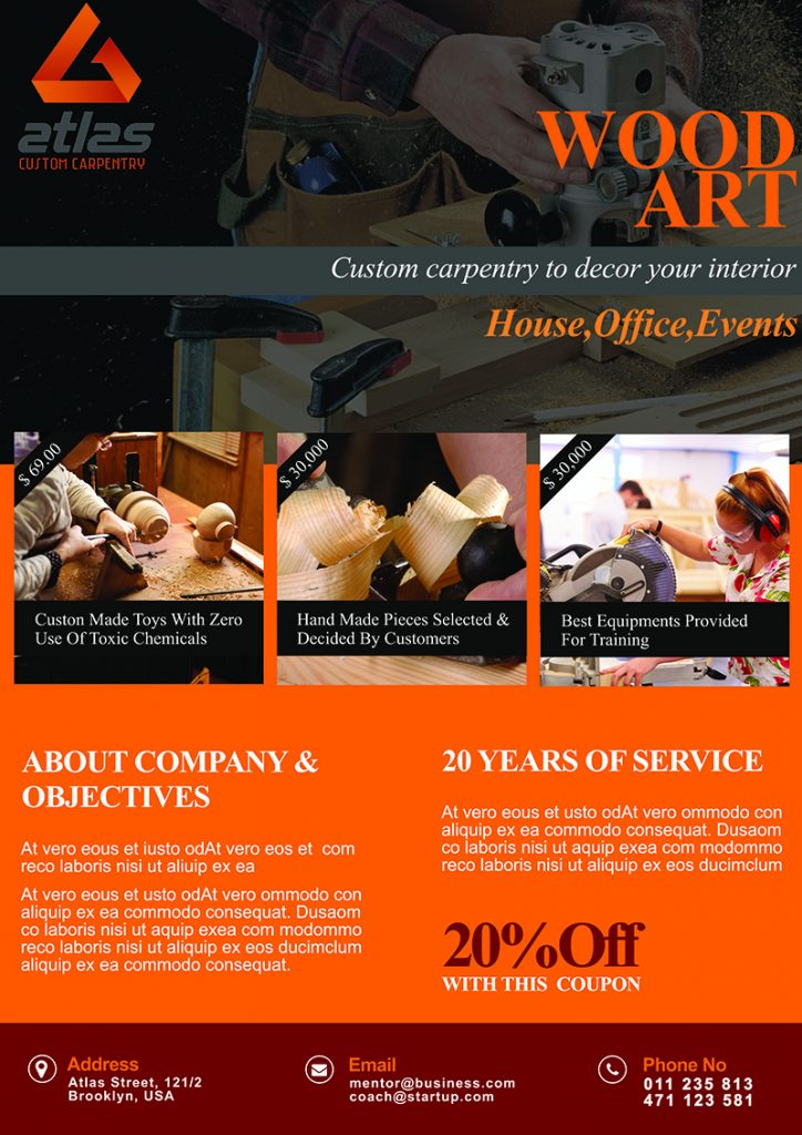 Carpentry – Business Flyers